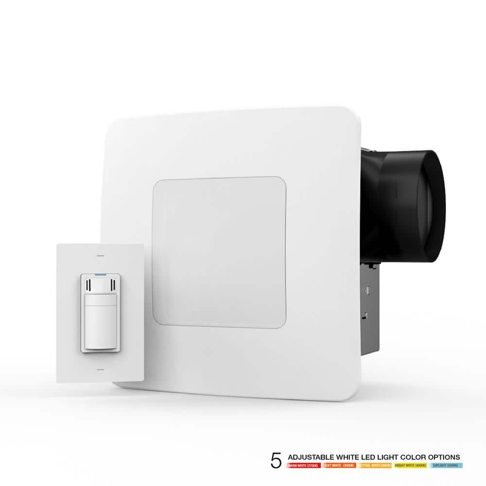 ReVent 50 CFM Ceiling/Wall Easy Roomside Installation Bathroom/Bath ...