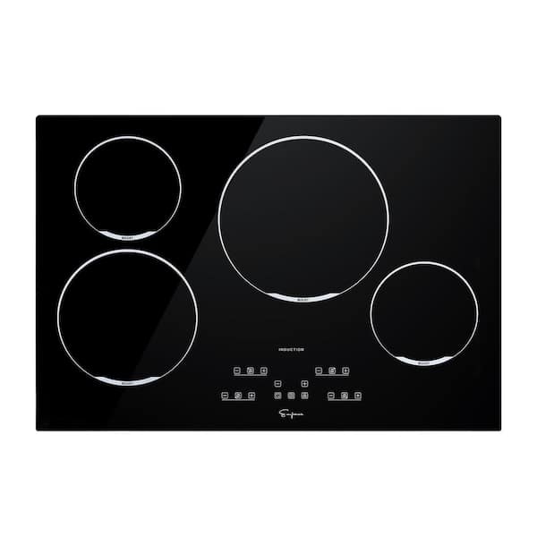 Empava Built-in 30 in. 240V Electric Stove Smooth Surface Cooktop Black ...