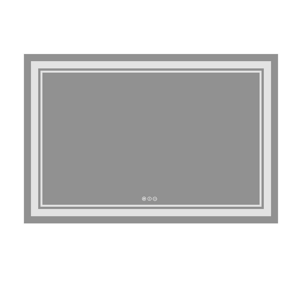 Vanity Trident 48 in. W x 32 in. H Rectangular RBG Frameless LED Wall ...