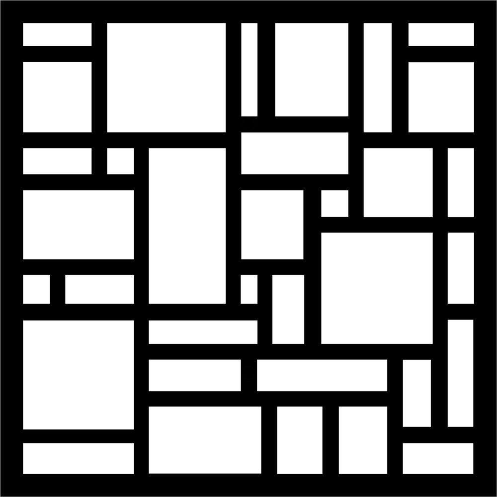 Matrix 0.3 in. x 22.8 in. x 1.9 ft. Tiles Wall Art & Fence Panel B ...