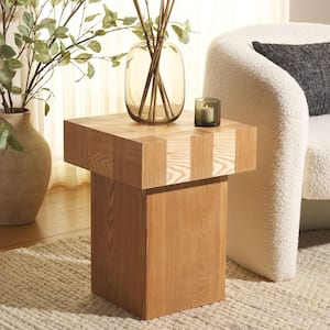 SAFAVIEH Hamona 16 in. Black Wood End Table ACC2322C - The Home Depot