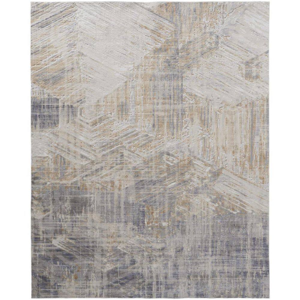 HomeRoots 3 ft. x 5 ft. Gray, Ivory Abstract Area Rug 2000567311 - The ...