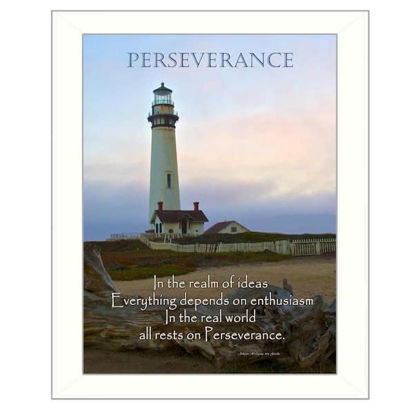 HomeRoots Charlie Perseverance 1-Piece Framed Wall Art 14 in. x 18 in ...