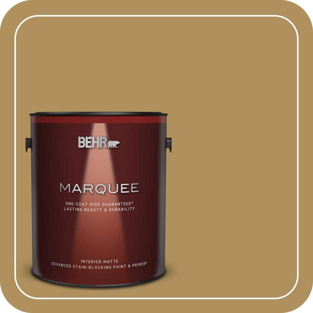 BEHR MARQUEE 1 gal. #S310-5 Brazilian Citrine Matte Interior Paint ...
