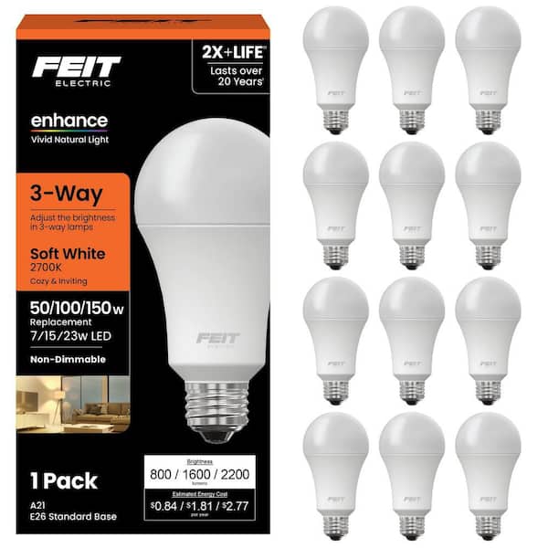 Feit Electric 30/70/100-Watt Equivalent A19 CEC Title 20 Compliant 90 ...