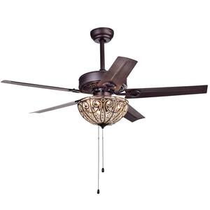 BLUE MOUNTAIN FANS Palisade 52 in. LED Indoor/Outdoor Matte Black ...