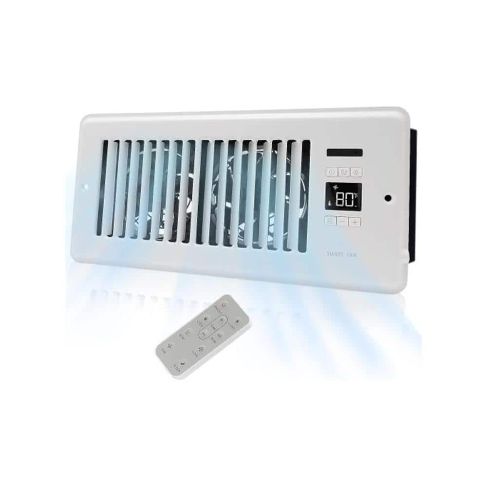 Adrinfly 4 in. x 10 in. Register Booster Fan Auto-Fan Speed Adjust with ...