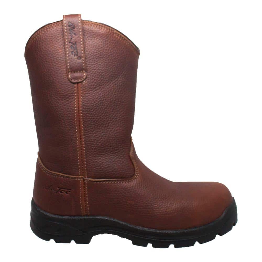 AdTec Men's Waterproof Wellington Work Boots - Composite Toe - Brown Size 10.5(M) 9806-M105 ...