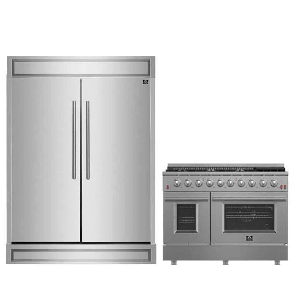 Forno 2-Piece Kitchen Bundle - Galiano 48 in. Stainless Steel Range ...