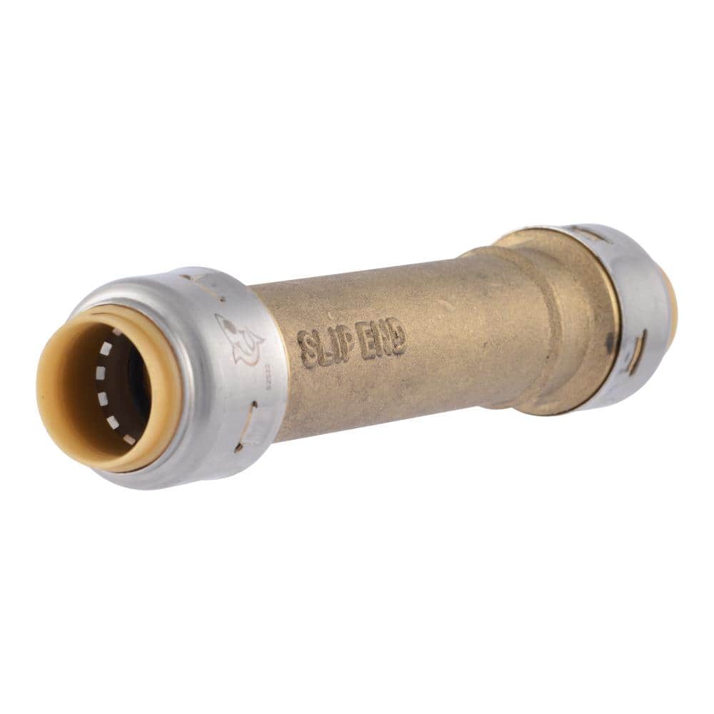 SharkBite Max 1/2 in. Push-to-Connect Brass Slip Coupling Fitting ...