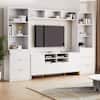Harper & Bright Designs Modern White 4-Piece Entertainment Center Fits ...