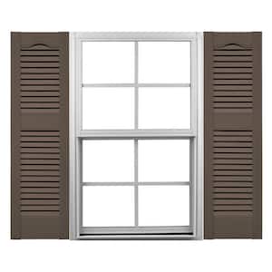 Ekena Millwork Mid America 14.5 in. W x 52 in. H Louvered Vinyl ...
