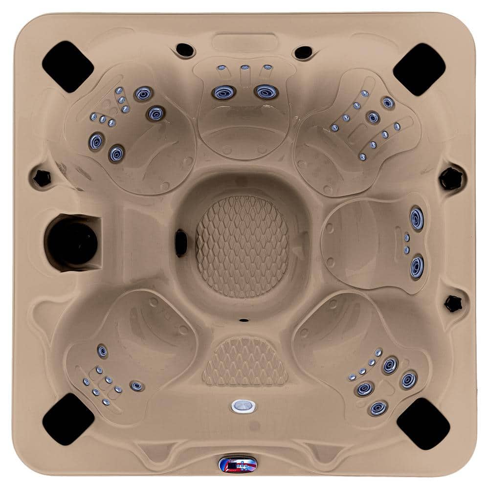 American Spas 7-Person 45-Jet 240-Volt Premium Acrylic Bench Spa ...