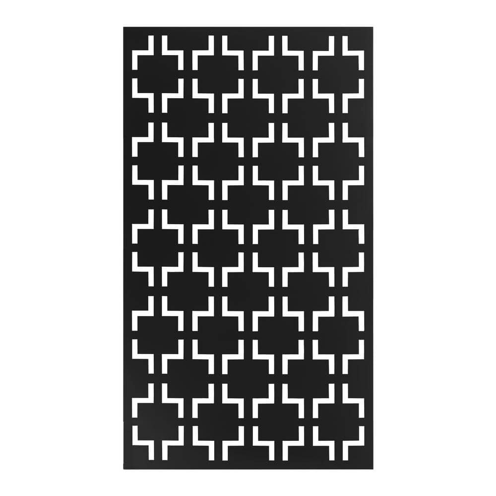 YIYIBYUS Decorative Outdoor Metal Privacy Screen Panel Checkered ...