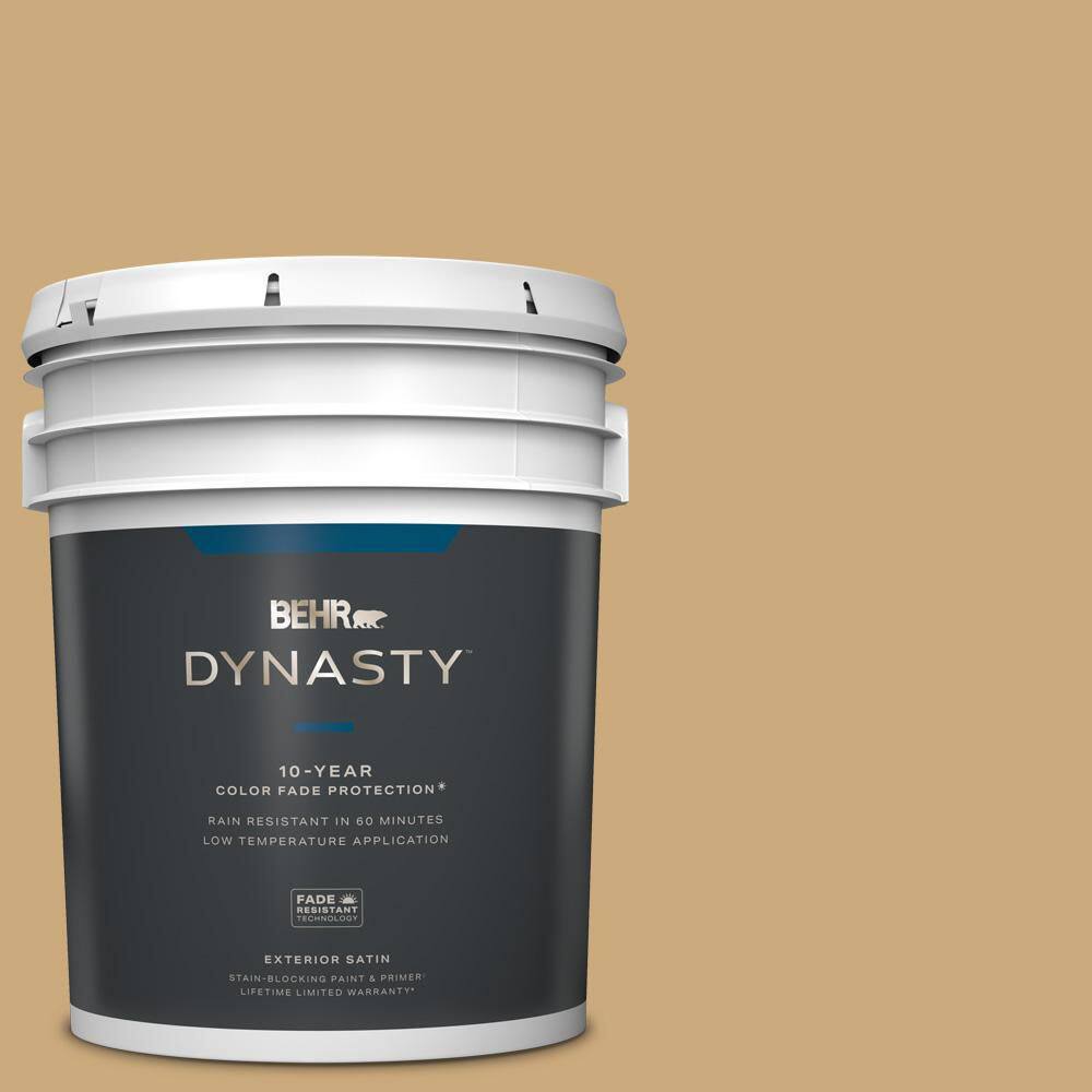 BEHR DYNASTY 5 gal. #S300-4 Flax Straw Satin Enamel Exterior Stain ...