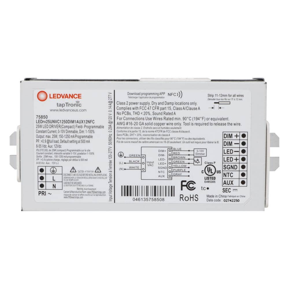 Ledvance Taptronicc LED Compact Driver 25-Watt 75850 - The Home Depot