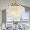 ALOA DECOR 22 in. 6-Light Coastal Capiz Seahells Chandelier 4-Tier ...
