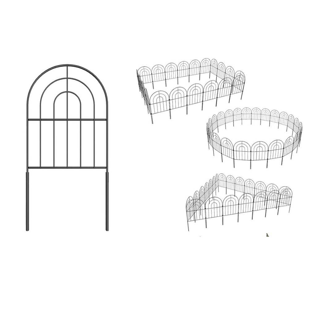 Oyezvary 24" Rustproof Metal Decorative Garden Fence Border Animal ...