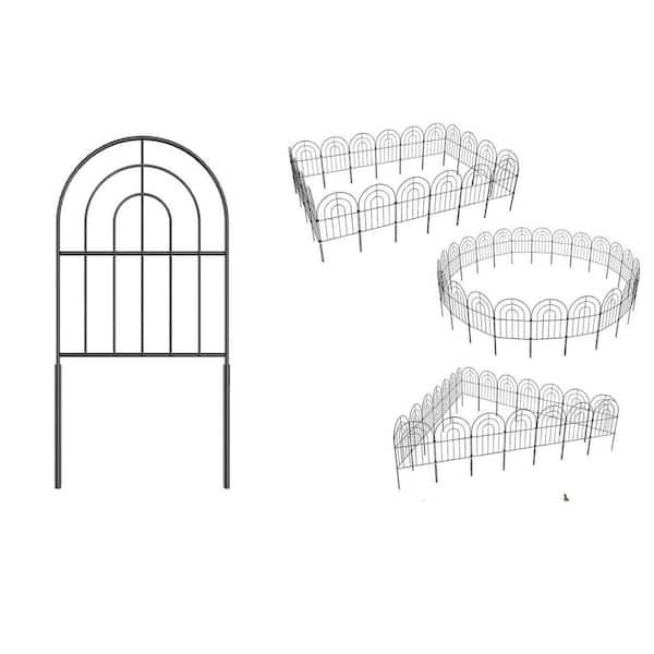 Oyezvary 24" Rustproof Metal Decorative Garden Fence Border Animal ...