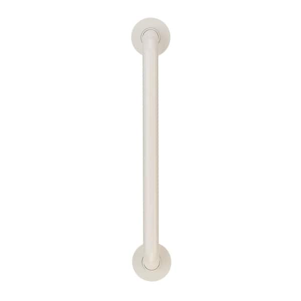 24 in. White Contractor Series Antimicrobial Vinyl Coated Grab Bar ...