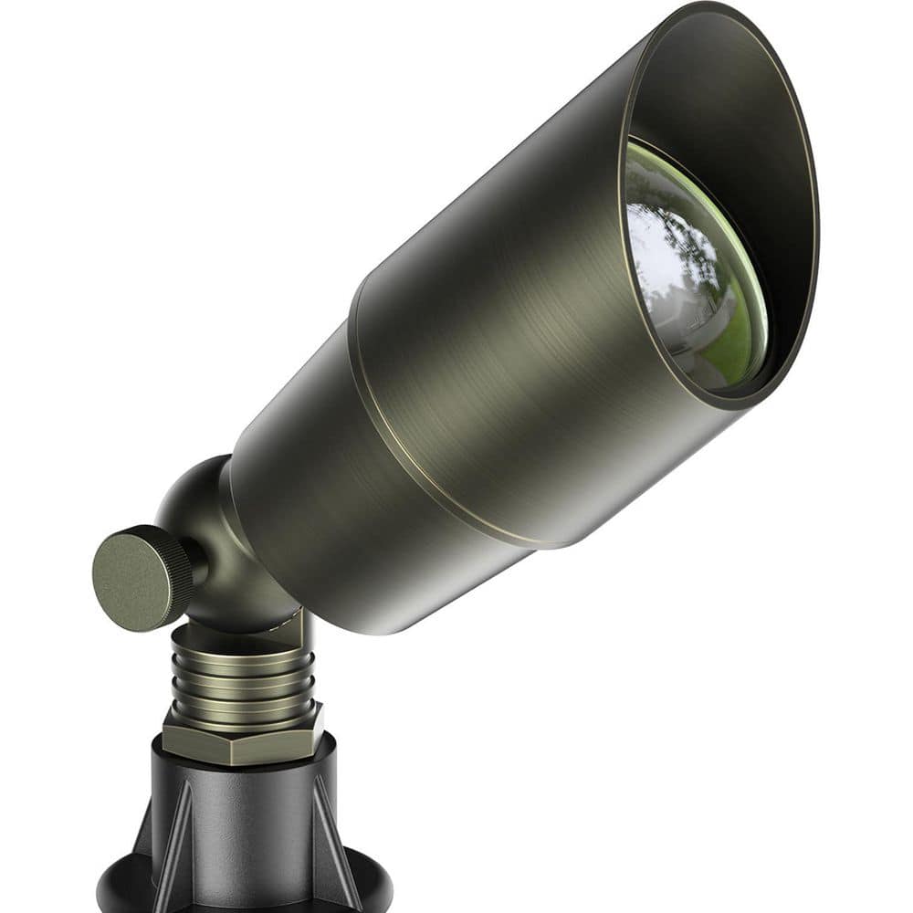 Adewalk 12V Brass Low Voltage Landscape Lighting Hardwired Outdoor ...