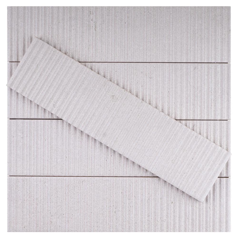 MOLOVO Globe White 2.96 in. x 11.82 in. Matte Ceramic Subway Tile ...