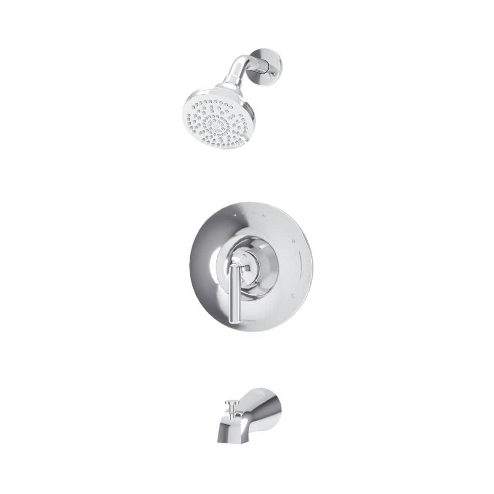 Symmons Birch HydroMersion Single Handle Tub and Shower Faucet Trim Kit ...