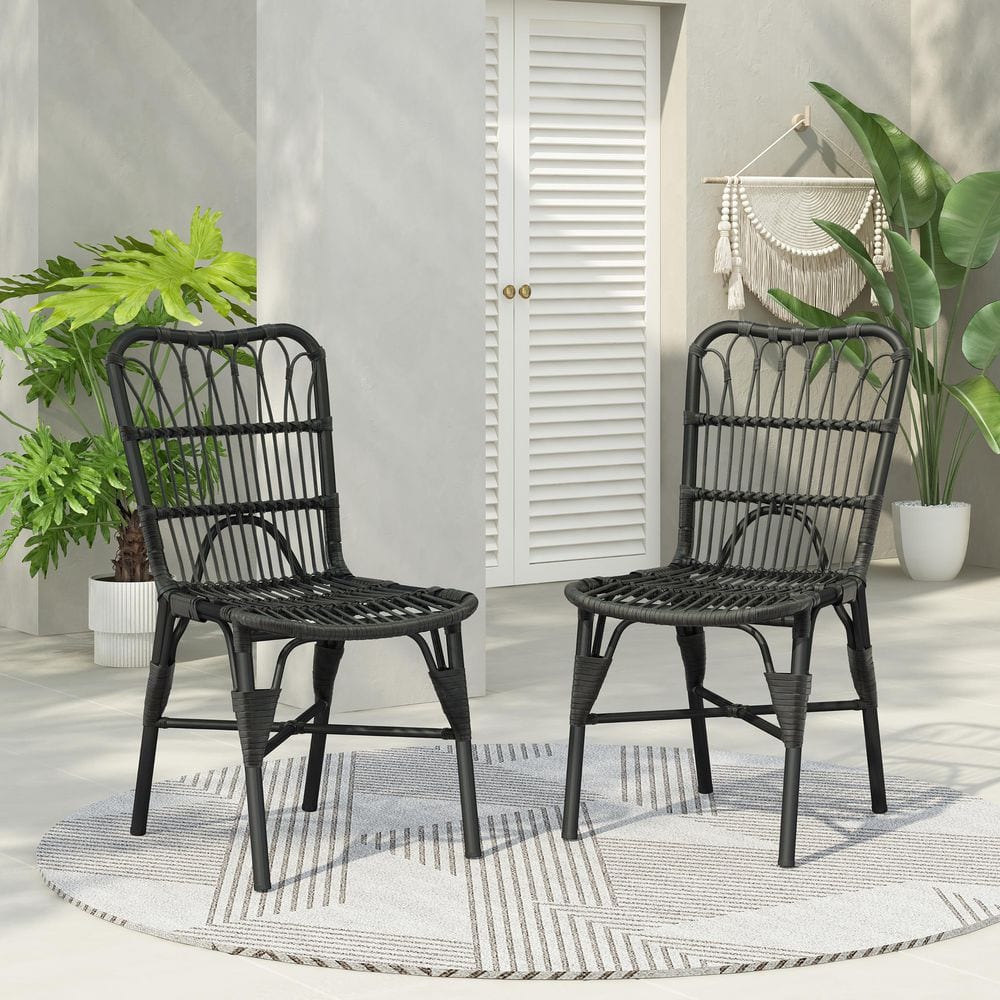 CHRISTOPHER KNIGHT HOME Lucien Outdoor Patio PE Rattan and Metal Frame ...