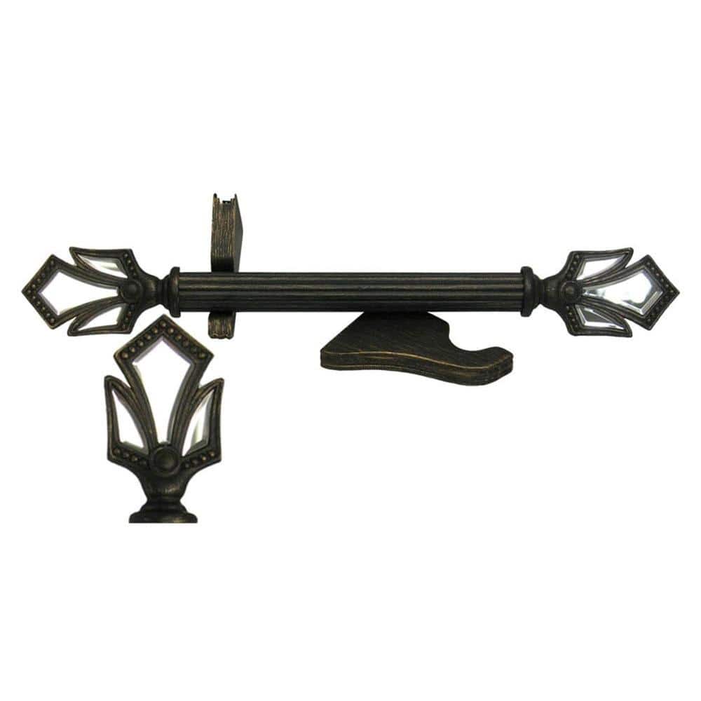 Classic Home Versailles 8 ft. 1 3/8 in. Antique Bronze Wood Pole Set ...