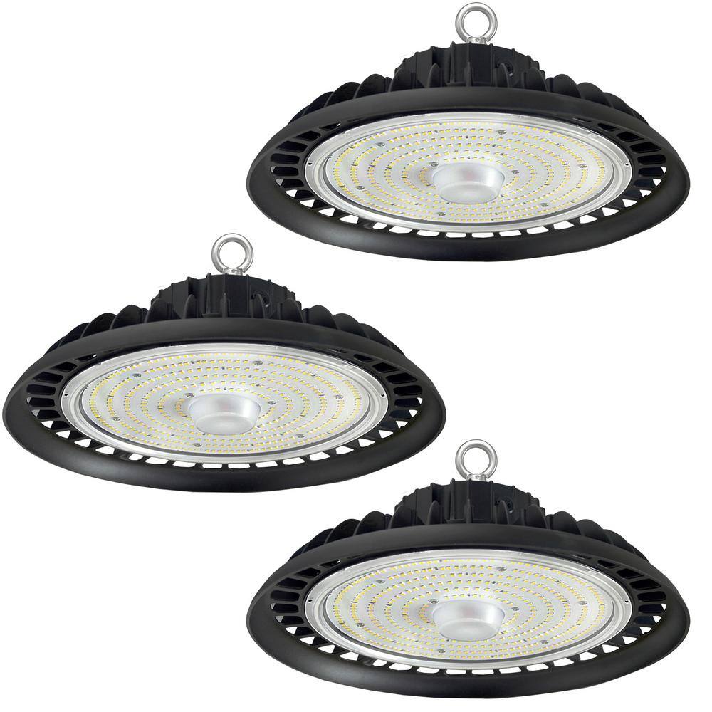 Bieuoram 200-Watt Integrated LED Dimmable Balck High Bay Light 32000LM ...