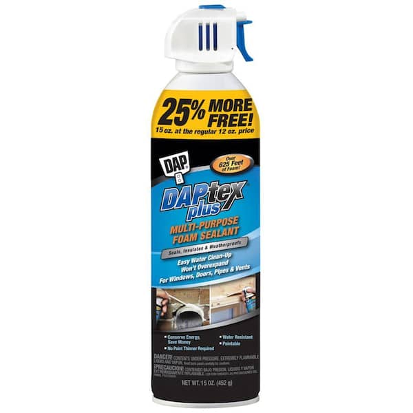 DAP Daptex Plus 15 oz. White Multi-Purpose Foam Sealant 11838 - The ...