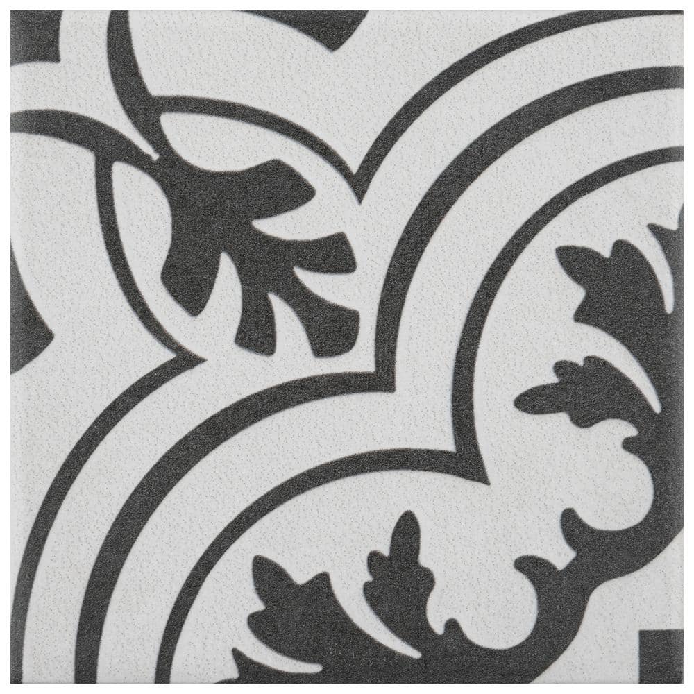 Merola Tile Twenties Mini Vintage 4 in. x 4 in. Ceramic Floor and Wall ...
