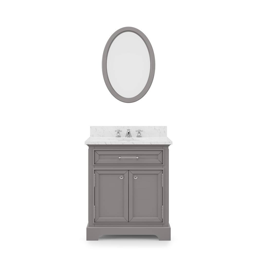Water Creation 30 in. W x 21.5 in. D Vanity in Cashmere Grey with ...