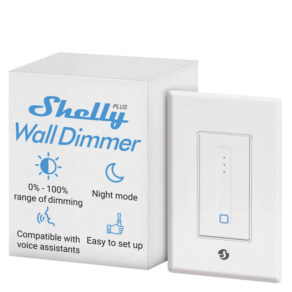 Shelly Plus Wall Dimmer, WiFi and Bluetooth Smart Wall Dimmer Relay ...