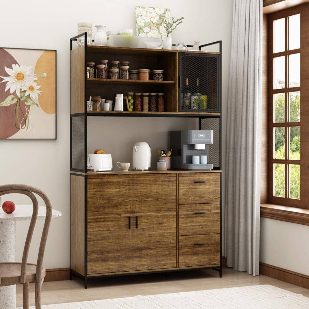 Have a question about FUFU&GAGA Brown Wood 47.2 in. W Kitchen Buffet Sideboard Pantry Cabinet ...