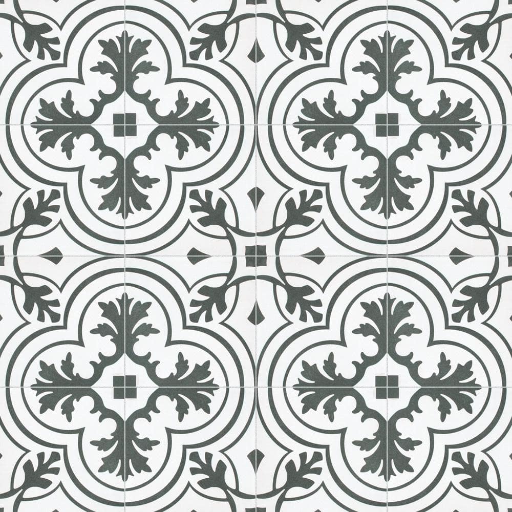 Merola Tile Twenties Vintage 7-3/4 in. x 7-3/4 in. Ceramic Floor and ...
