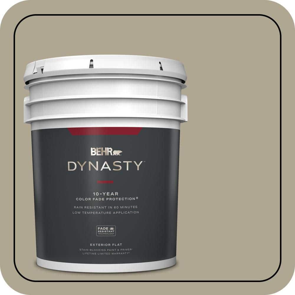 BEHR DYNASTY 5 gal. #PPU8-19 Stone Walls Flat Exterior Stain-Blocking ...