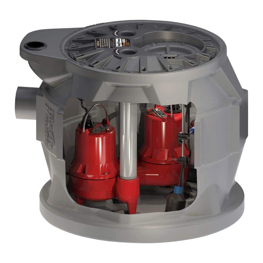 Liberty Pumps Pro680 Series 1 HP Submersible Compact Duplex Effluent ...