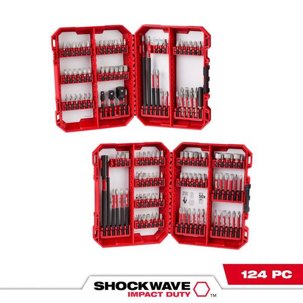 Milwaukee SHOCKWAVE Impact-Duty Alloy Steel Driver Bit Auto Set (124 ...