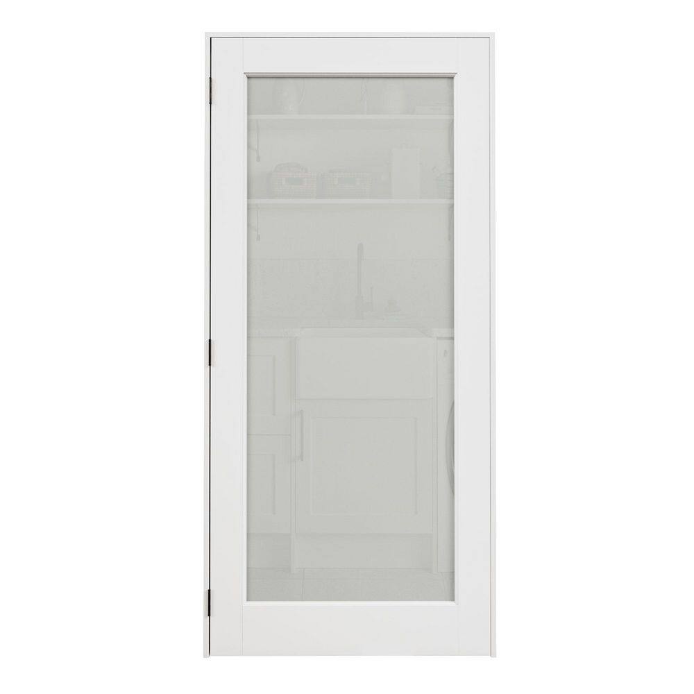 Reviews for ARK DESIGN 36 in. x 80 in. 1-Lite Frosted Glass Right White ...