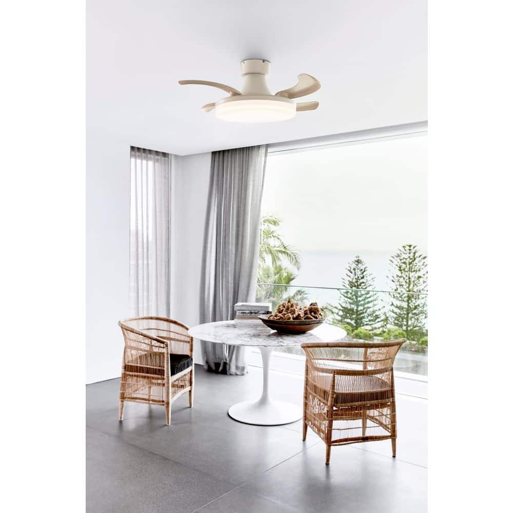 Fanaway Orbit 36 in. Matte White Indoor/Outdoor Remote Control Ceiling ...