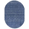 nuLOOM Blythe Modern Moroccan Trellis 5 ft. x 8 ft. Dark Blue Oval Rug ...
