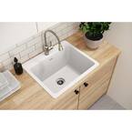 STERLING Latitude 25 in. x 22 in. Vikrell Self-Rimming Utility Sink in ...