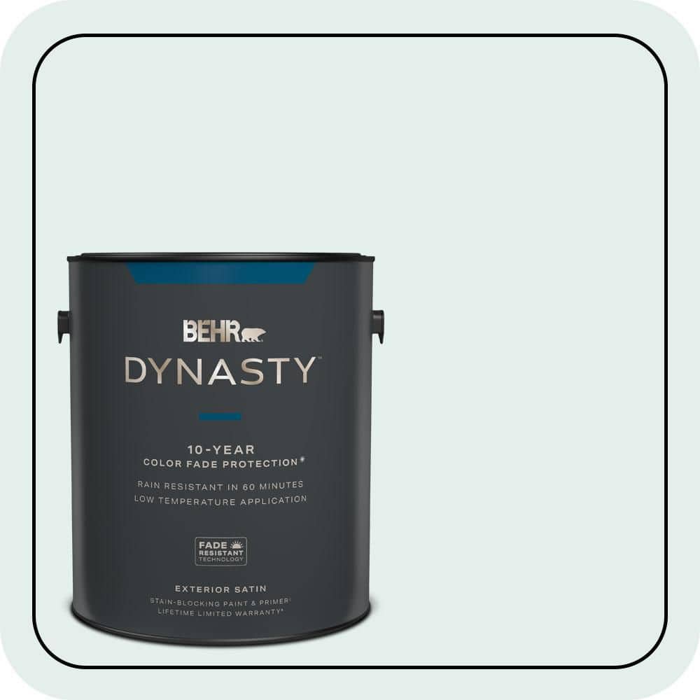 BEHR DYNASTY 1 gal. #W-D-510 Waterfall Mist Satin Enamel Exterior Stain ...