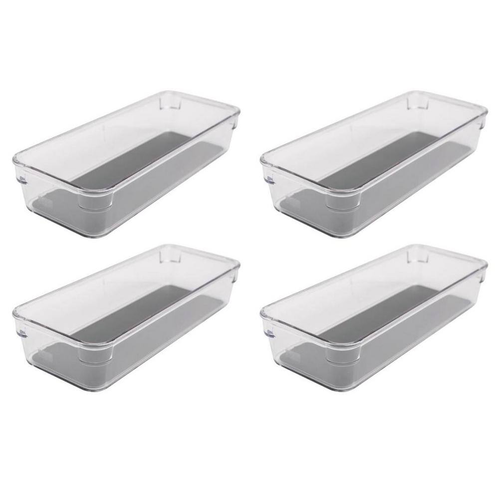 LEXI HOME 9 in. Acrylic Kitchen Organizers 4-Pack LB5686P4 - The Home Depot