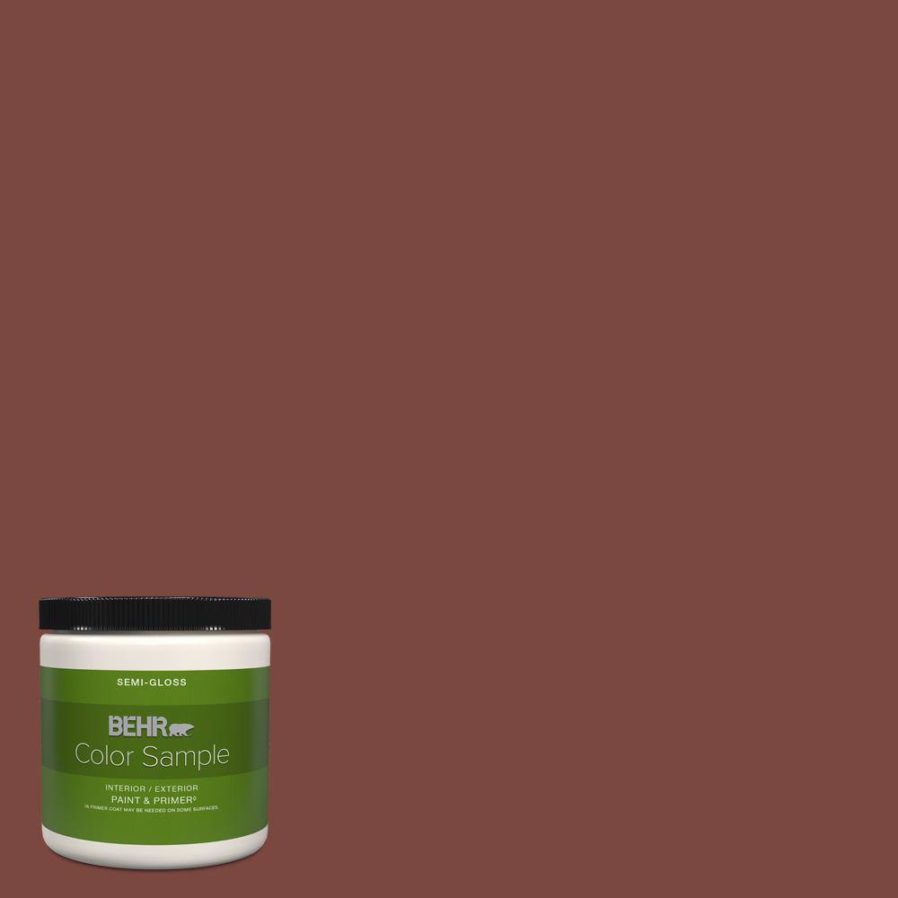 BEHR PREMIUM PLUS 8 oz. #S150-7 Fire Roasted Semi-Gloss Interior ...
