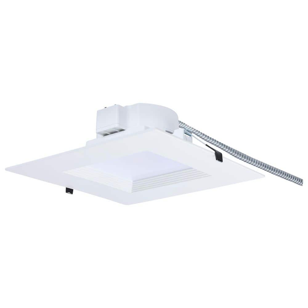 SATCO 10 in. 35W CCT Selectable Square LED Commercial Downlight Dual ...