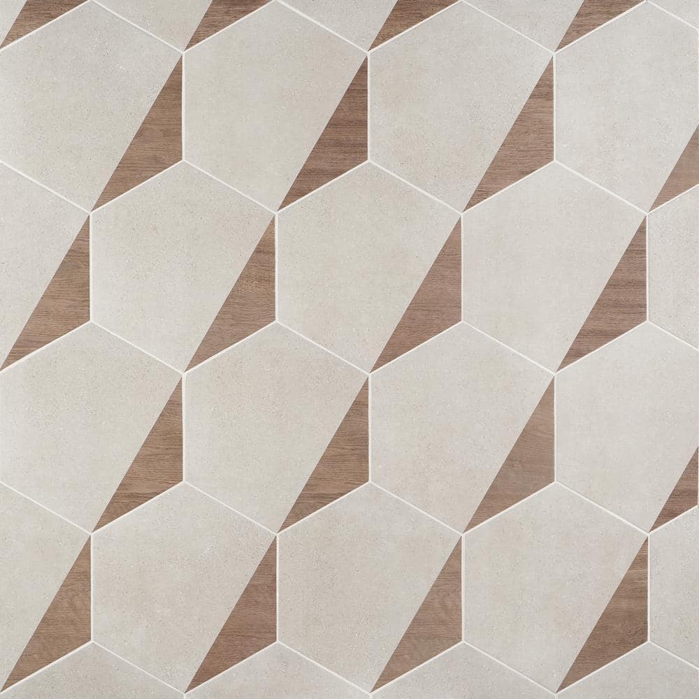 Ivy Hill Tile Klyda Wood Taupe 4 in. x 0.31 in. Matte Porcelain Tile ...