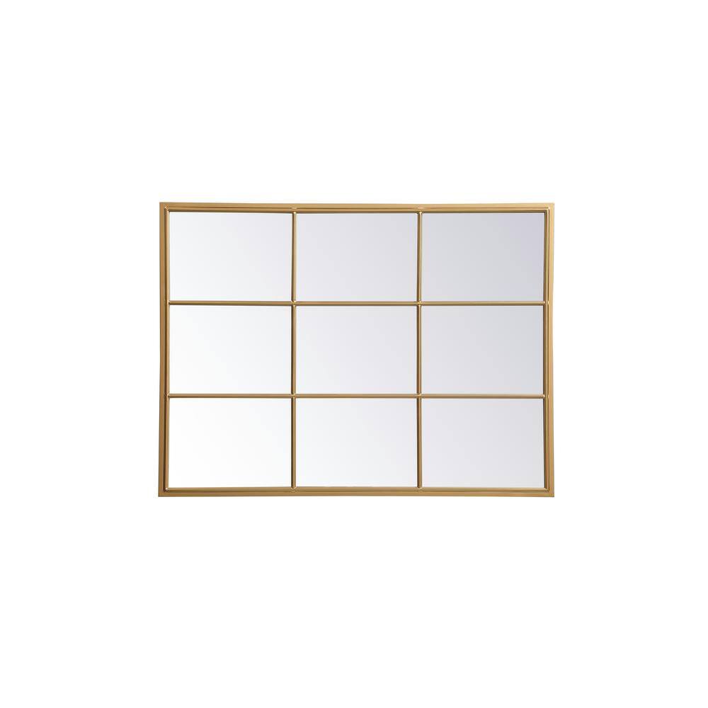 Large Rectangle Brass Contemporary Mirror (48 in. H x 36 in. W ...
