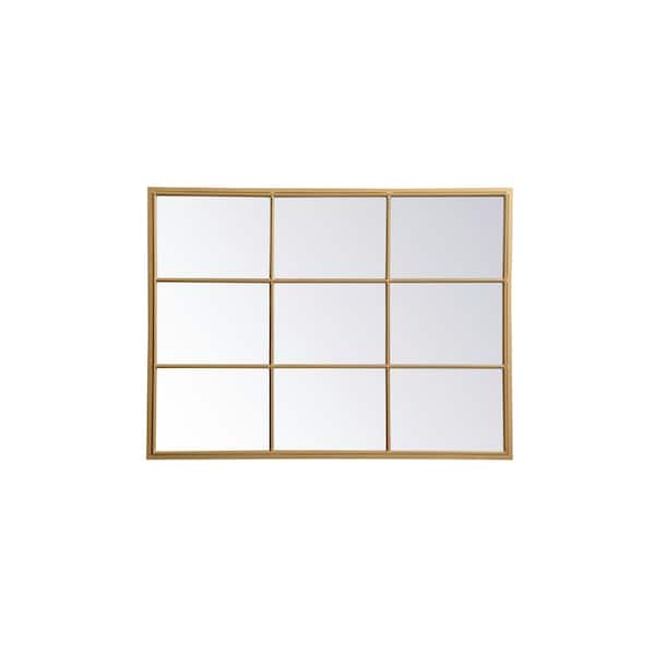 Large Rectangle Brass Contemporary Mirror (48 in. H x 36 in. W ...